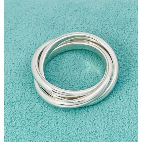 Tiffany & Co. | Jewelry | Size 7 Tiffany Co Sterling Silver 3 Band ...